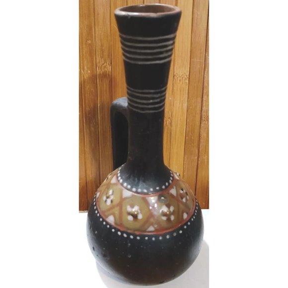 Unknown | Accents | Vintage Folk Art Pottery Decorative Long Neck ...